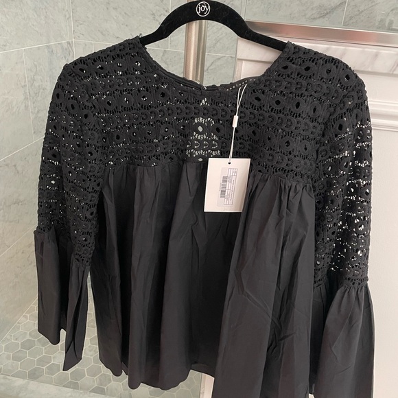 Endless Rose | Tops | Endless Rose Black Eyelet Embellished Top | Poshmark